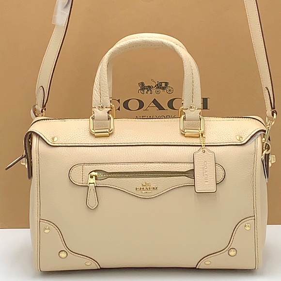 Coach | Bags | Coach Millie Satchel Gold Ivory Color | Poshmark